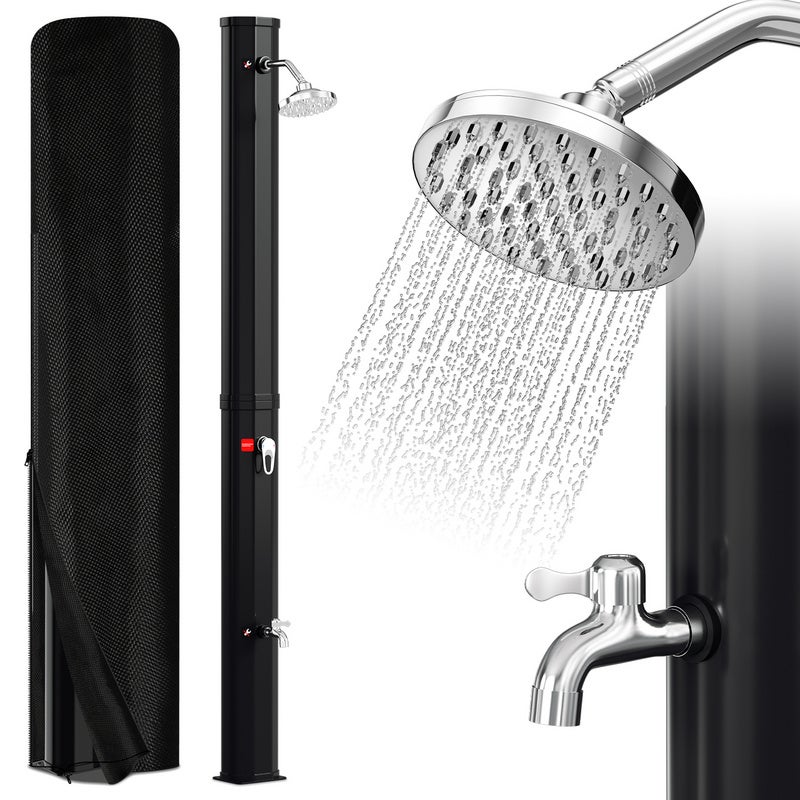 Ducha solar exterior Ducha solar de jardín 35L Con funda de protección ...