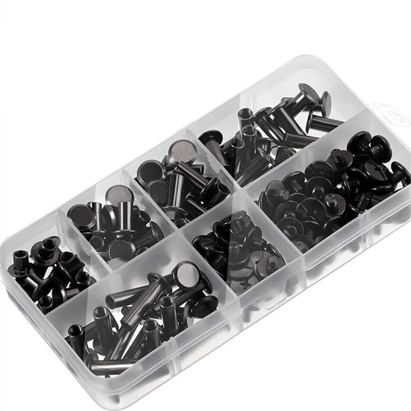 （Noir）1 Ensemble Chicago Vis Assortiment Kit 6 Tailles Vis à Tête Croix ...