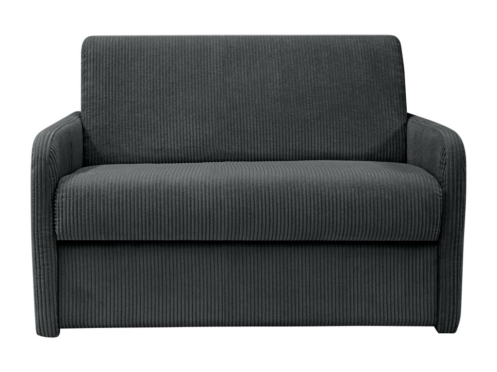 Fauteuil convertible express en velours côtelé gris anthracite ...