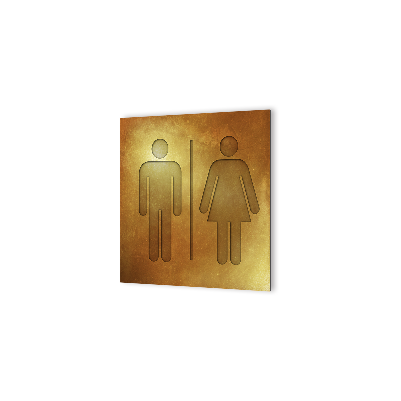 Panneau pictogramme de signalisation · Toilettes Mixtes | Texture Gold ...