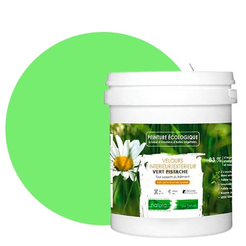 Vert Pistache Vert Pistache-Peinture interieur exterieur aspect velours ...