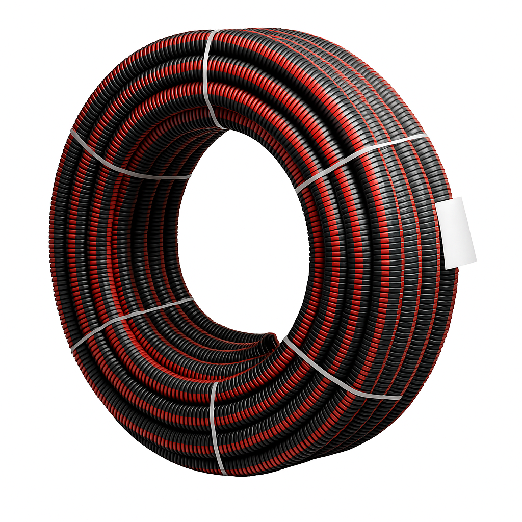 Elydan - Gaine QUATTROFLEX noir-rouge électricité DN90 50m - 7123 ...