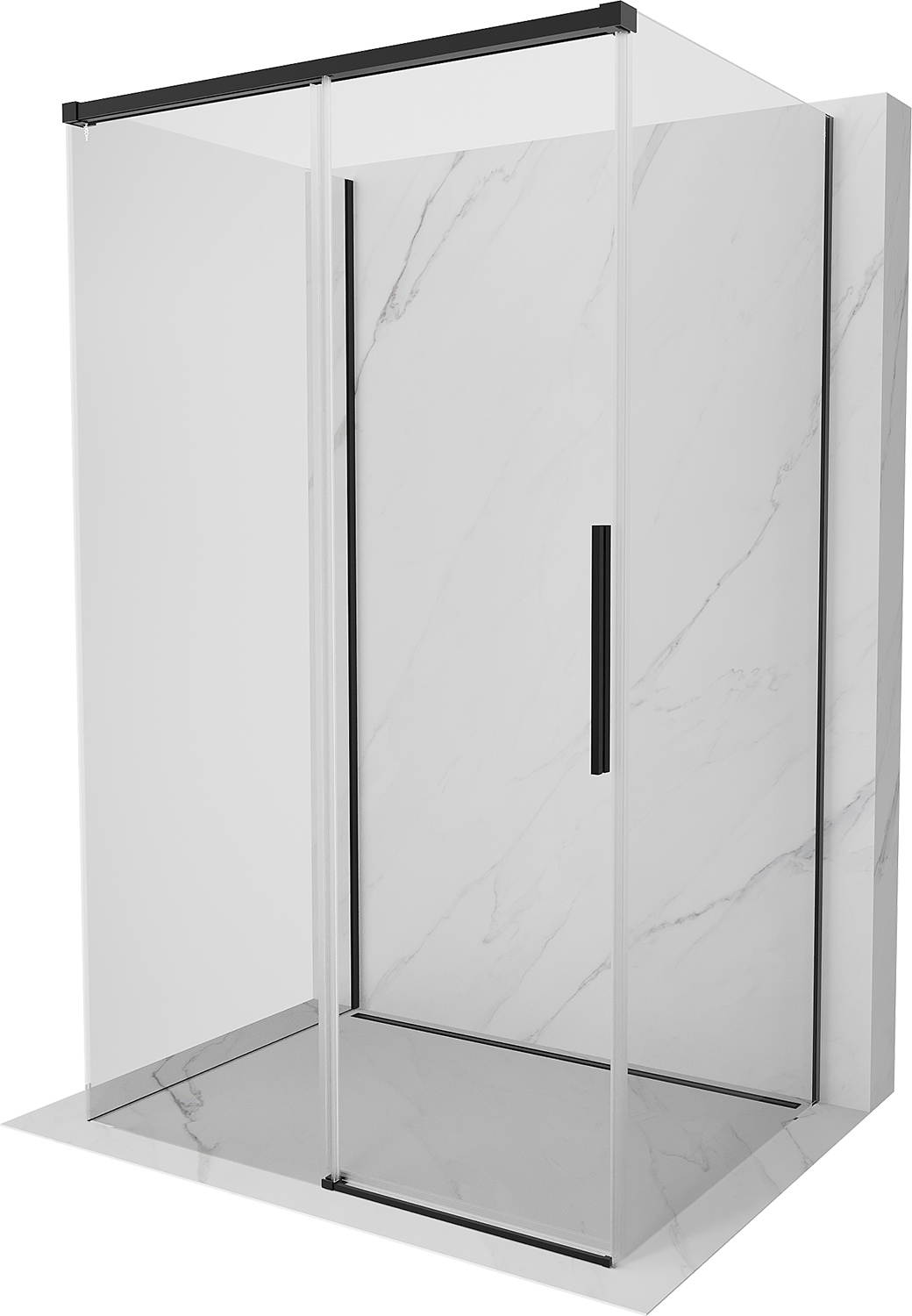 Mexen Rox-3S cabine de douche à 3 parois coulissante 155 x 90 cm ...