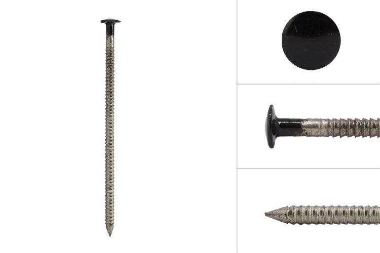 Clavos de Anilla para Revestimiento Acero Inoxidable Negro A4 2.6 x 65 ...