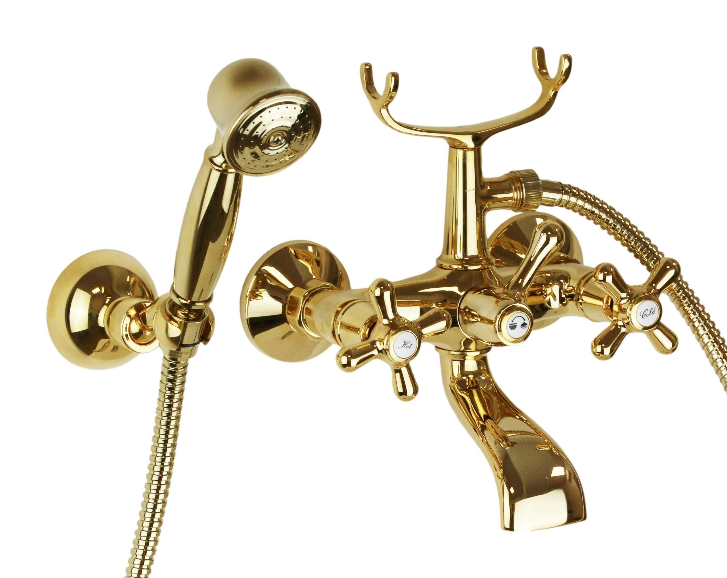 Groupe bain extérieur avec set de douche couleur or Gattoni Calypso ...