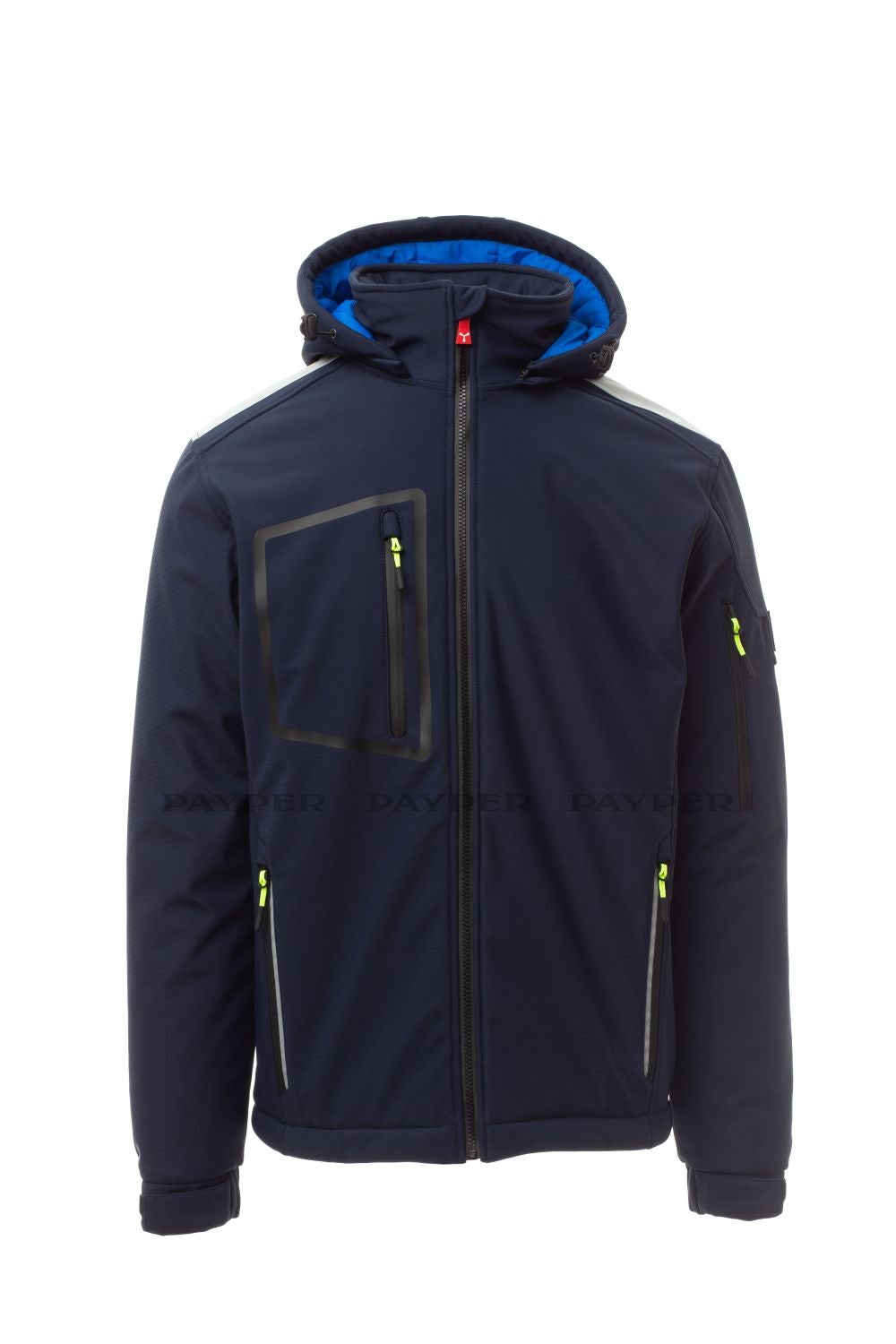 Veste soft-shell rembourrée pour homme avec capuche, STREAM PAD de marque PAYPER - Bleu marine ...