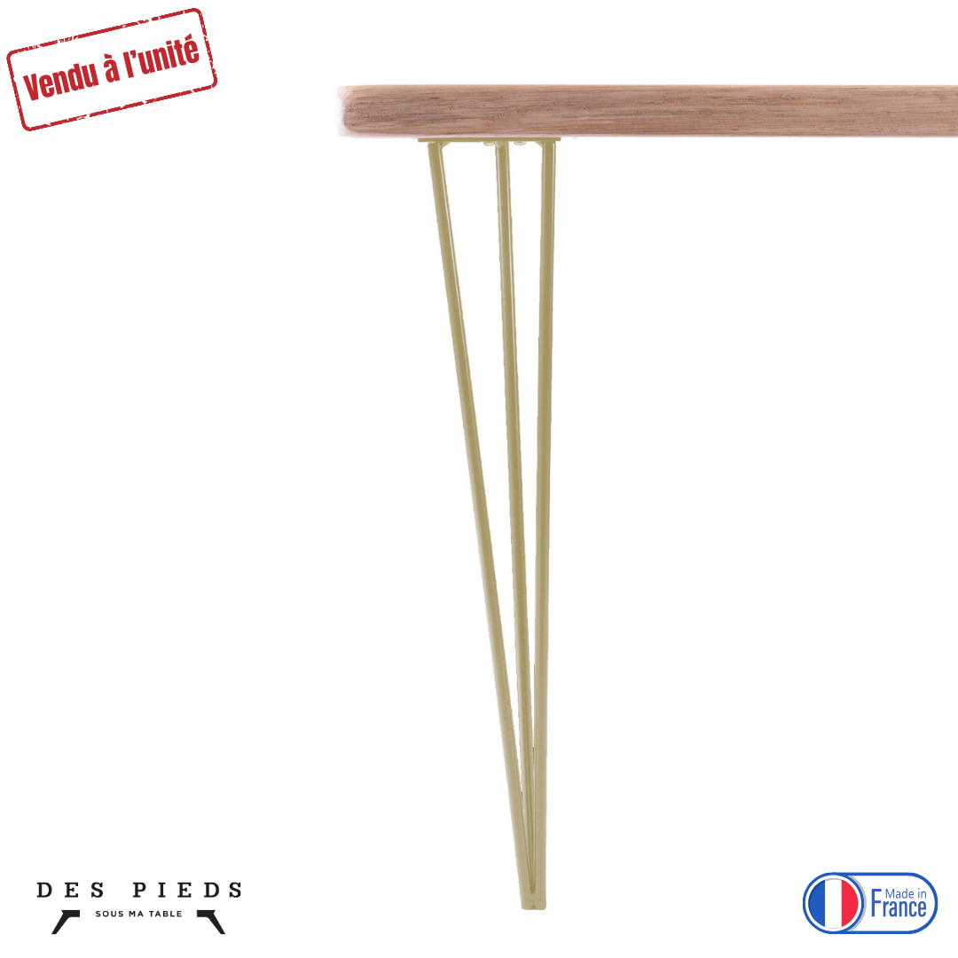 Pied de table en métal T_STAR 71cm Laiton Satin | Leroy Merlin