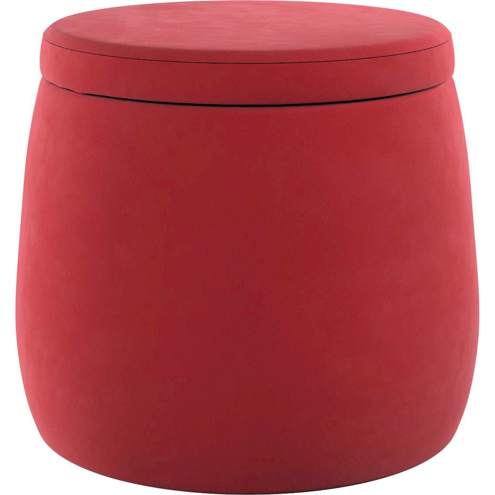 Pouf rangement en velours 40 x 40 x 40 cm Rouge Cerise | Leroy Merlin