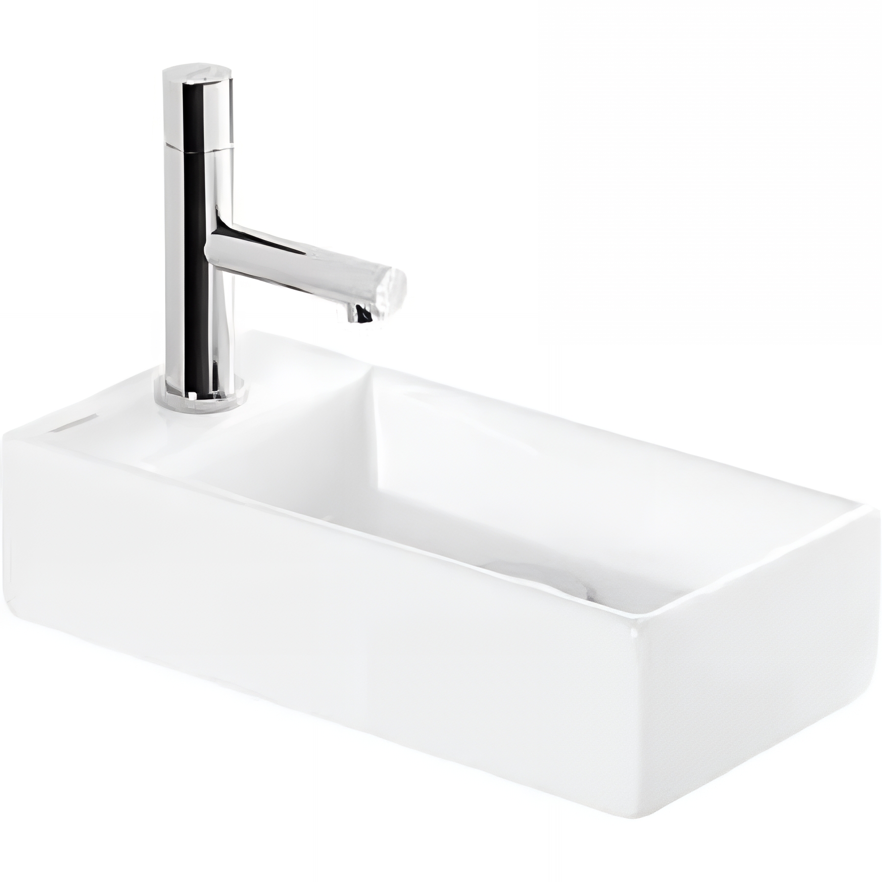 Lave-mains compact à poser porcelaine vitrifiée SANINDUSA Note blanc ...