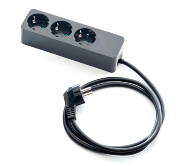 Base enchufe FAMATEL múltiple negro. 3 tomas- | Leroy Merlin