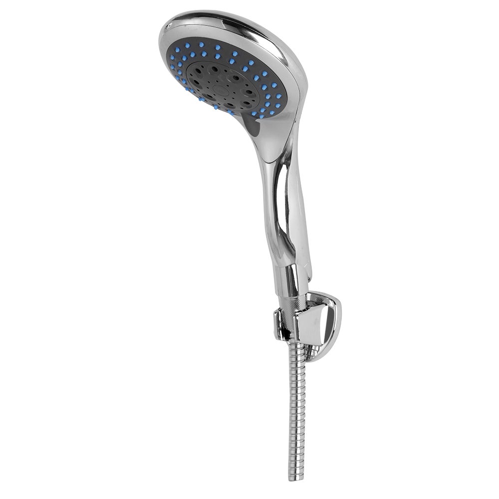 Ensemble de douche multijet chromé à 5 fonctions avec support et lacet ...