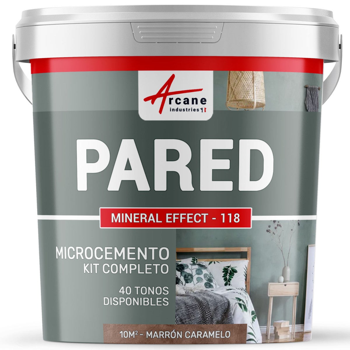 Kit microcemento para muros - 10 m² Marrón Caramelo - ARCANE INDUSTRIES ...