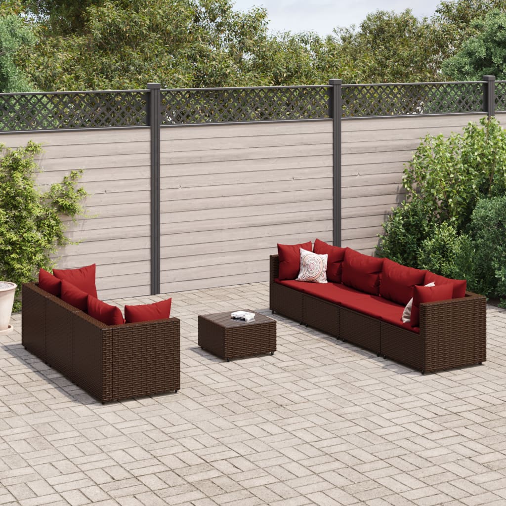 Salon de jardin avec coussins 8 pcs | Mobilier de jardin | Salon d ...