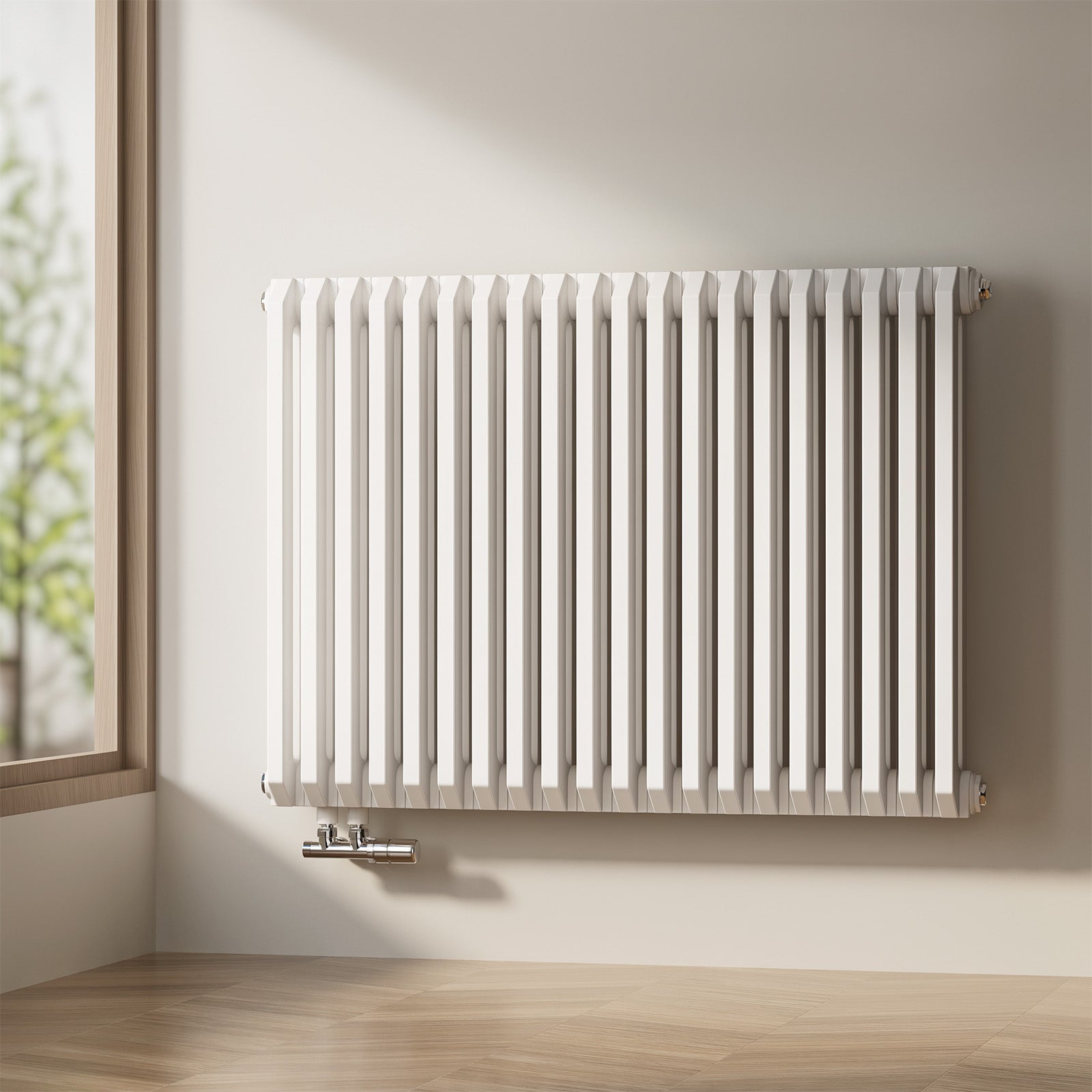 EMKE Radiateur eau chaude horizontal en acier H.60 × L.84 cm 1383 W Le ...