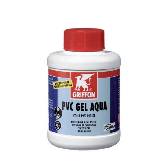 Colle pvc pression/evac. Eau potable gel griffon pot 250ml avec pinceau ...