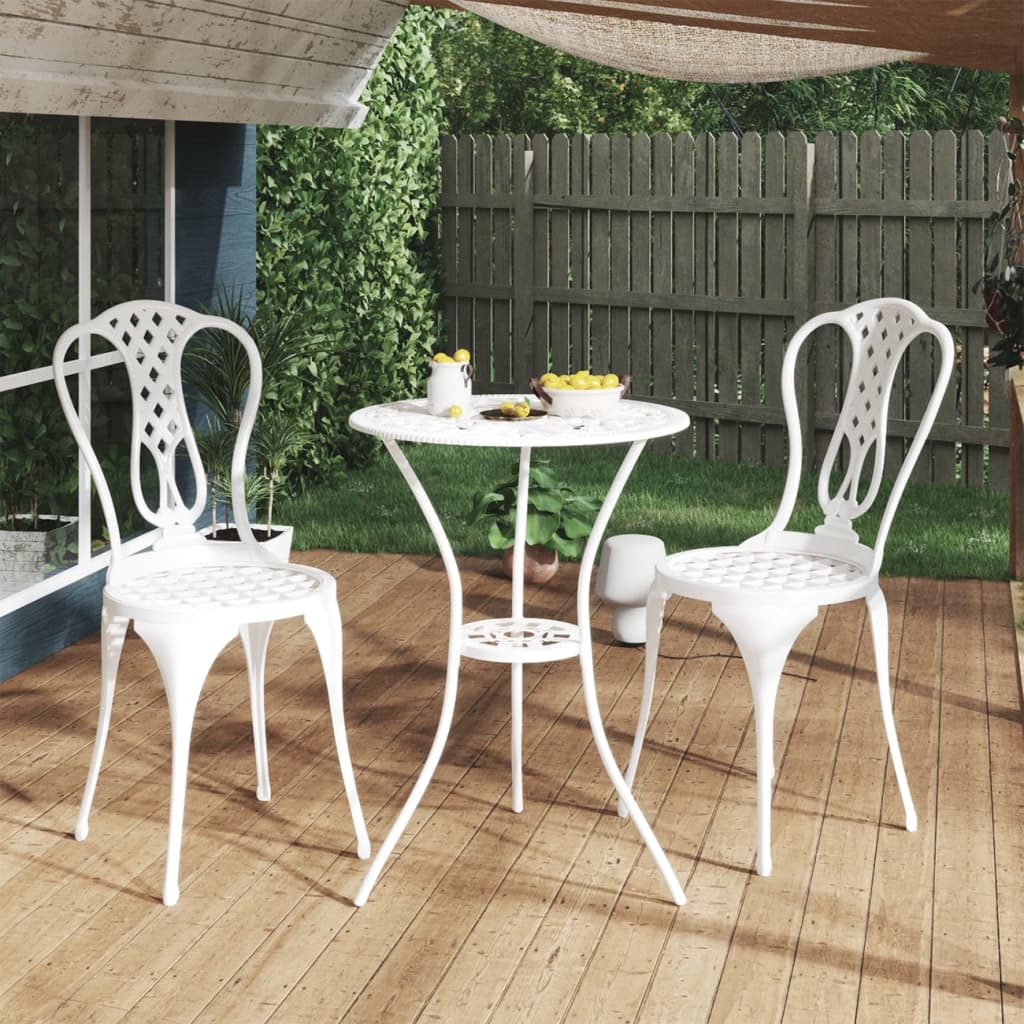 Bistro set white metal store
