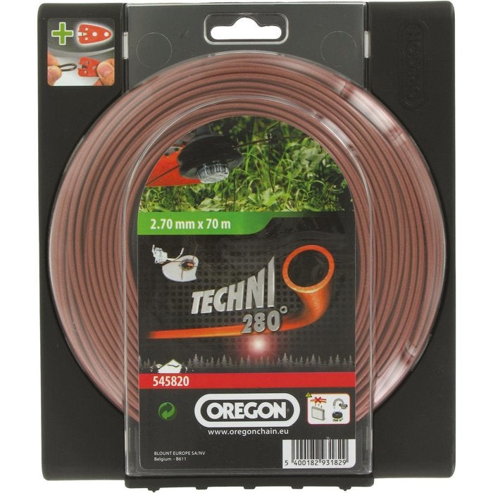 Hilo desbrozadora Redondo Techni 280° Marrón/Negro ø2.7mm/70m Oregon 545820 | Leroy Merlin