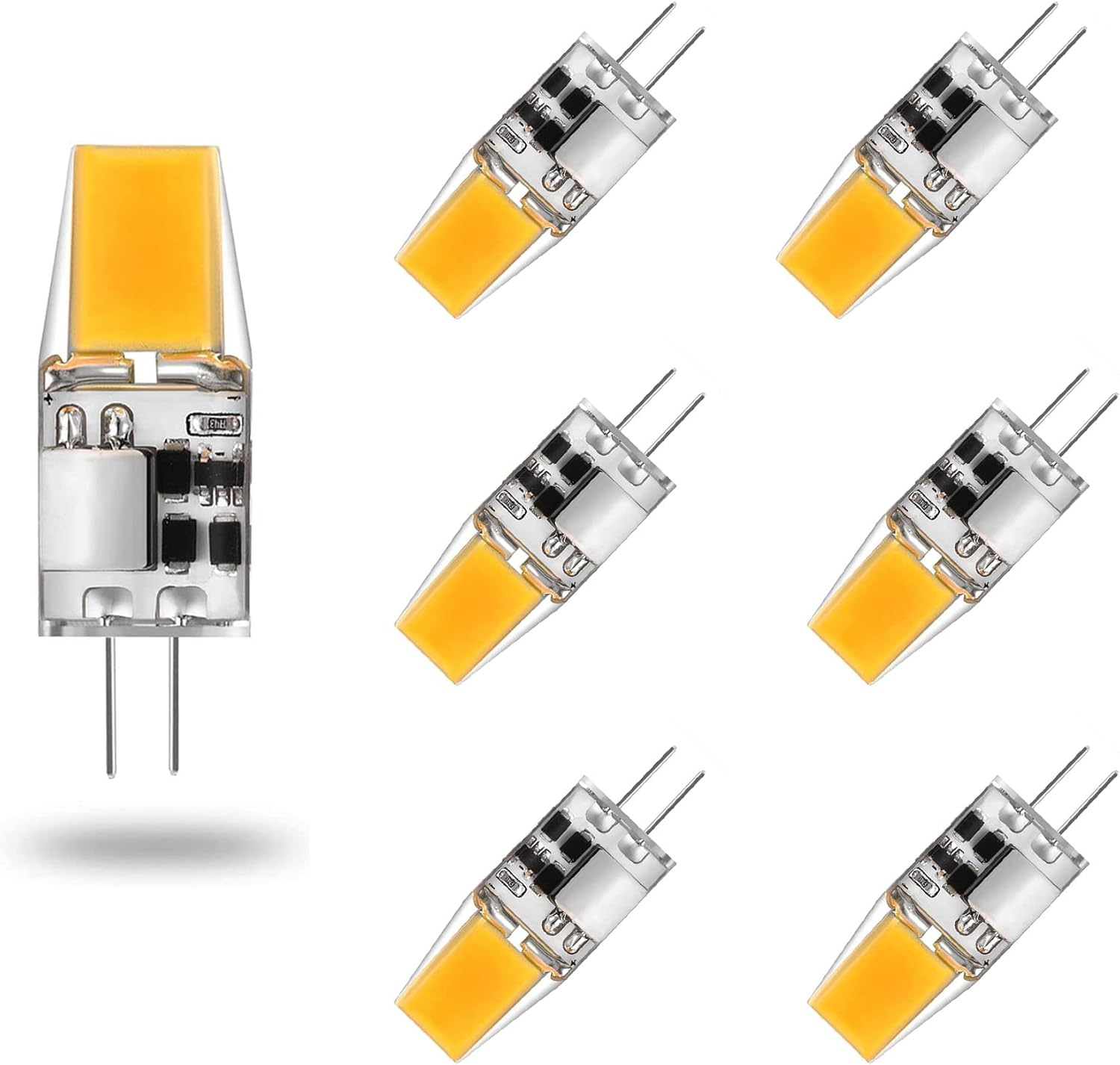 Bombilla LED G4 AC/DC 12V 5W, luz blanca cálida 3000K, equivalente a ...