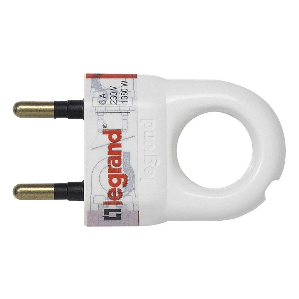 Legrand - Fiche plastique 2P+T 16A à anneau - gris - 050424 | Leroy Merlin