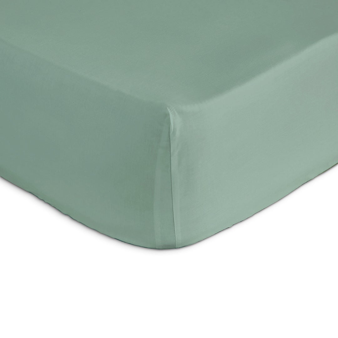 Drap-housse en coton CASUAL vert clair 180x200+28 cm | Leroy Merlin