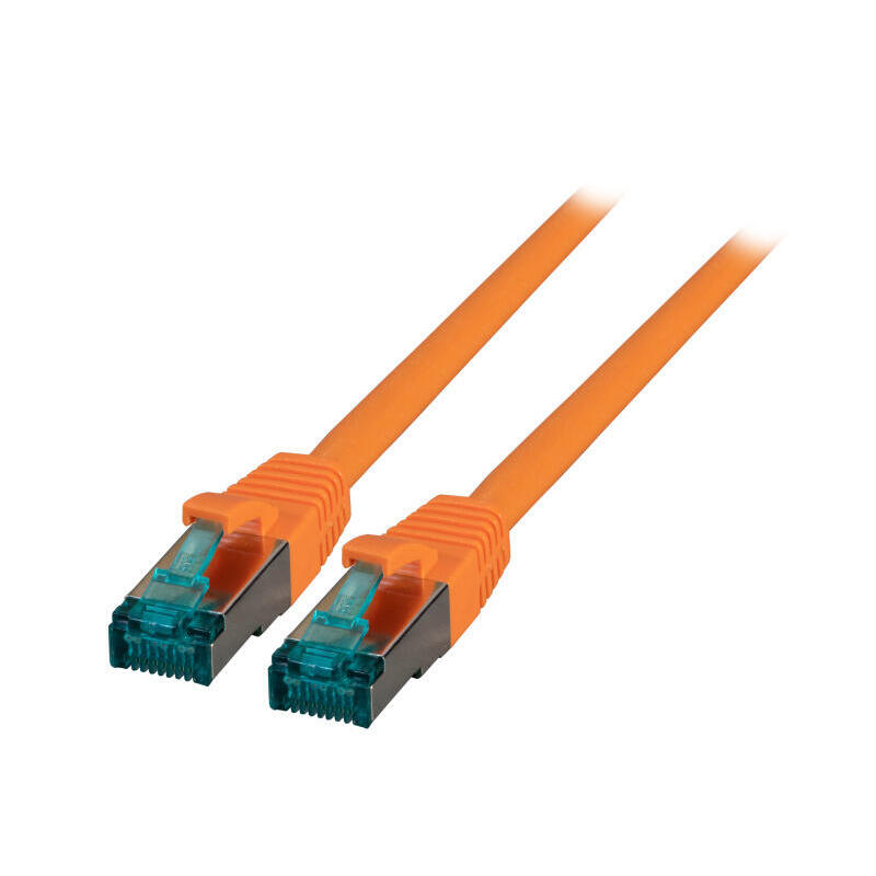 Efb rj45 cable de red s/ftp, cat.6a, lszh, 1m, orange | Leroy Merlin