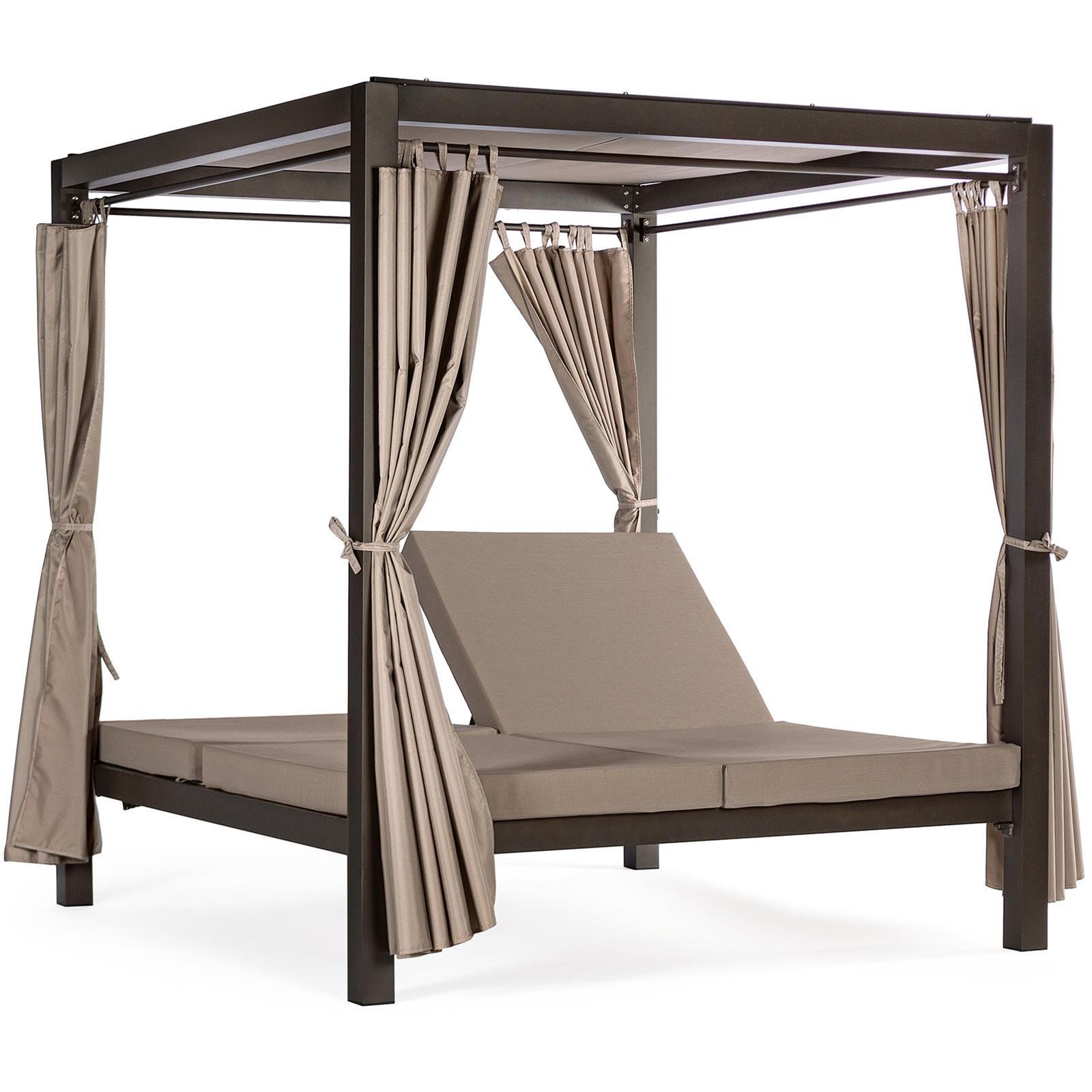 Decorspace 'Daybed Dream' tumbona isla para jardín y piscina, dosel ...