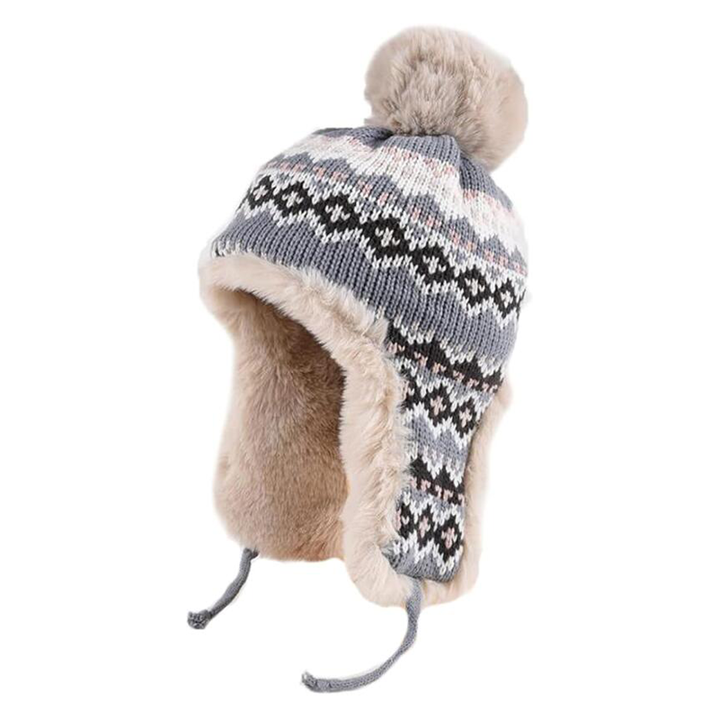 Bonnet d'hiver pour femme, doublé polaire épaisse, cache-oreilles chaud ...