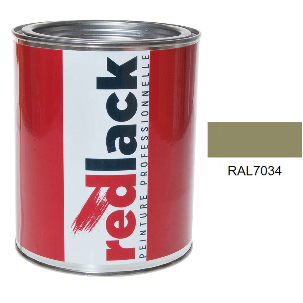 Pintura gris amarillo RAL 7034 Satinado multisoporte 1L Redlack | Leroy ...