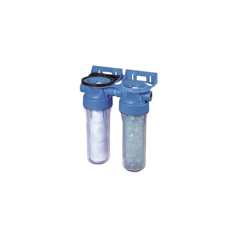 Double porte filtre transparent 20/27 avec fixation murale | Leroy Merlin