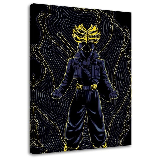 Tableau Dragon Ball Super Saiyan Trunks Aura Leroy Merlin