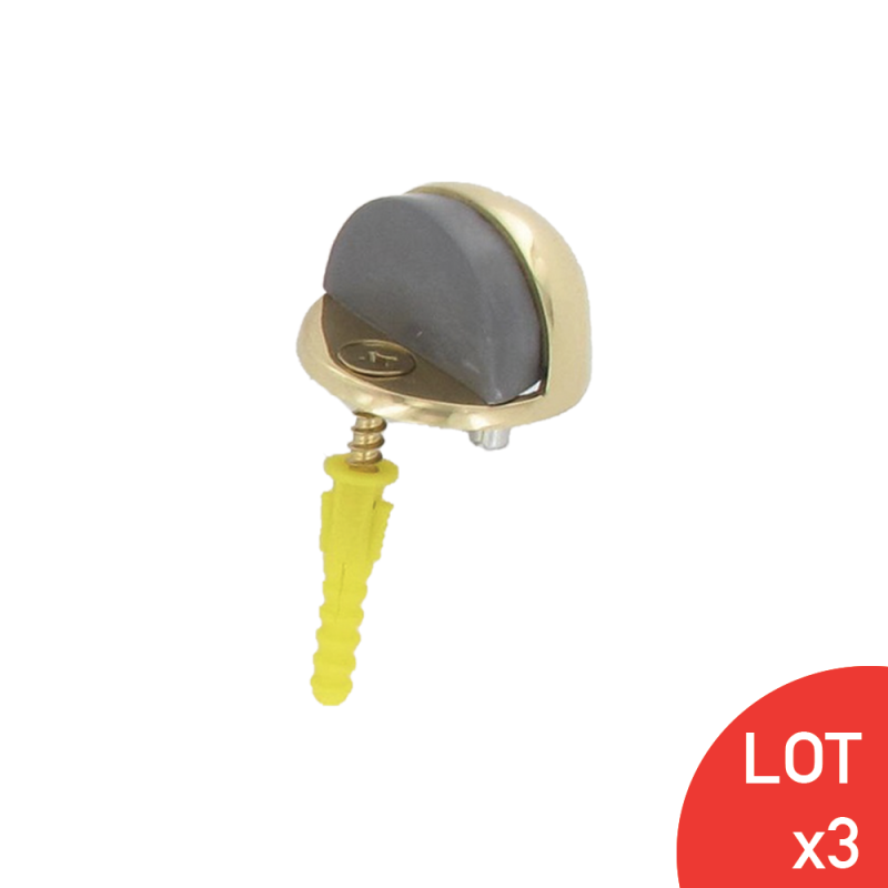 Butoir de sol laiton poli à visser D45mm | Leroy Merlin