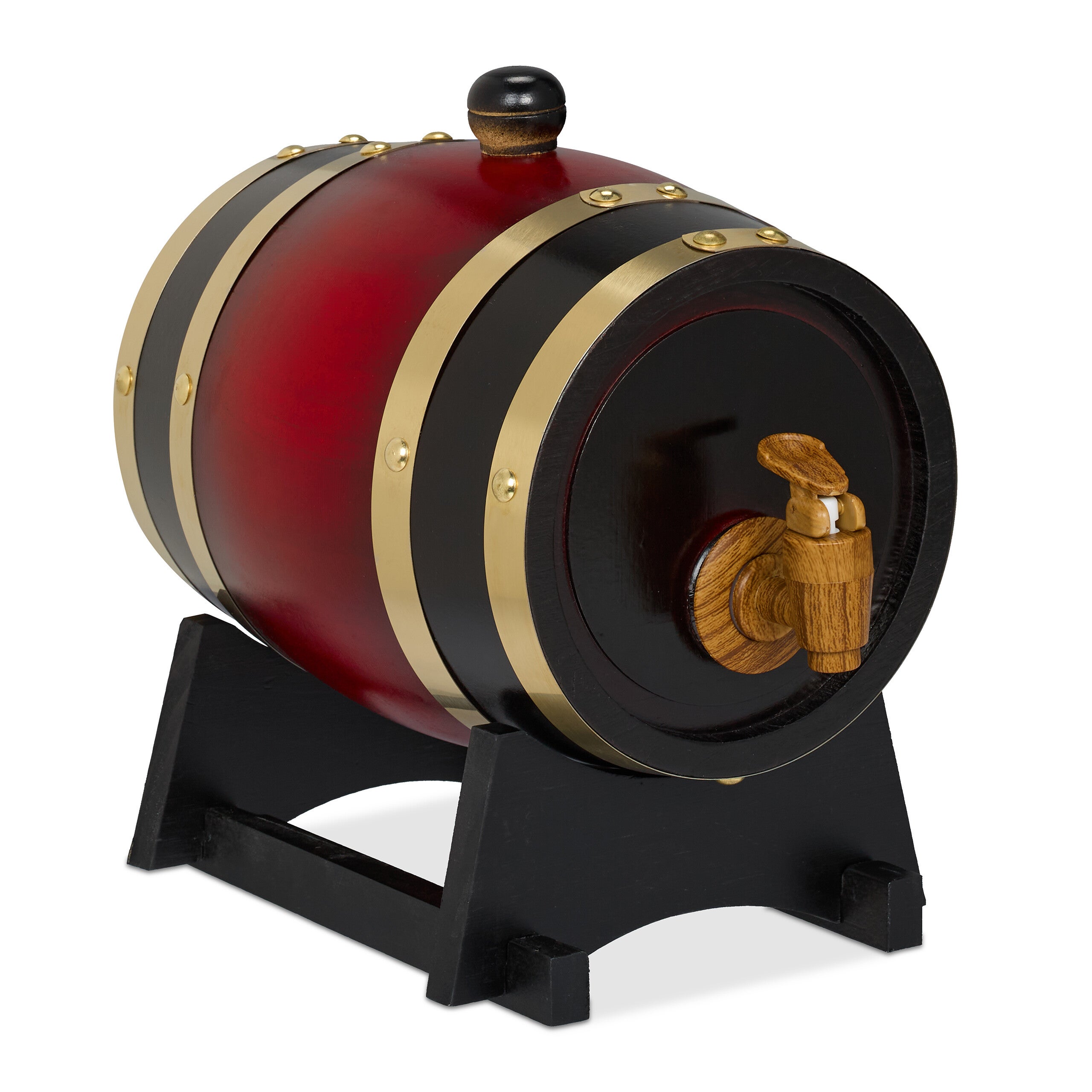Barril de Madera, con Grifo y Base, Barrica 1,25 L, Dispensador de ...