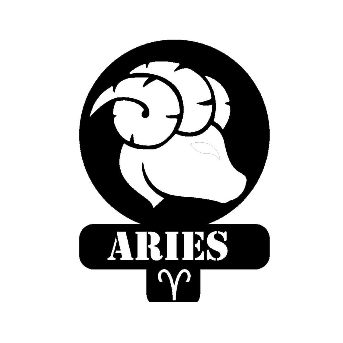 Decoración de Metal Horóscopo Aries 3, Metal, Negro, EPIKASA | Leroy Merlin