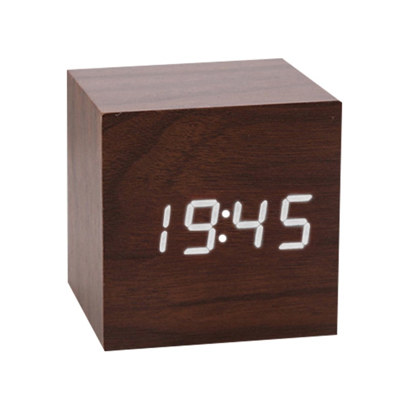 Reloj de madera con control de sonido, veta de madera, reloj ...