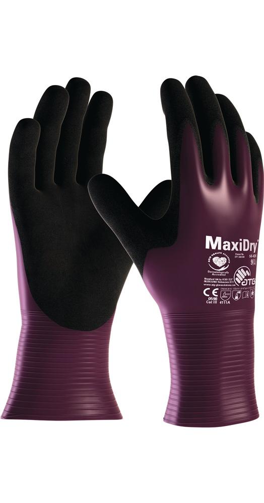 ATG Gant MaxiDry® 56-426 taille 8 violet/noir EN 388 catégorie EPI III ...