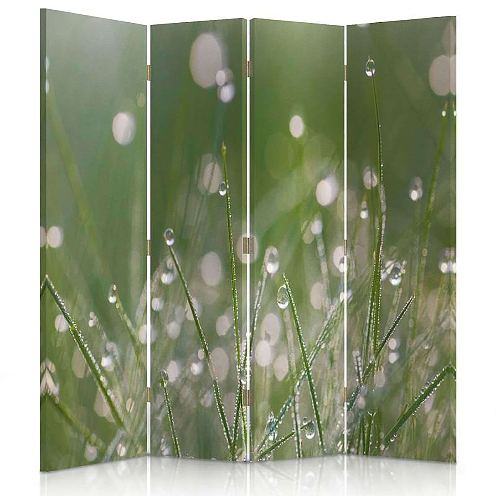 Paravent Décoratif Rosée Matinale sur Herbe Verte - 145 x 150 cm - 2 ...
