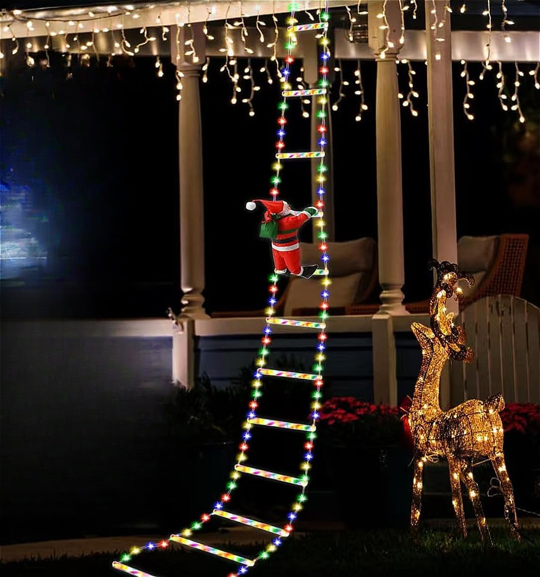Guirlande lumineuse en forme d'échelle de Père Noël,3 m, guirlande ...