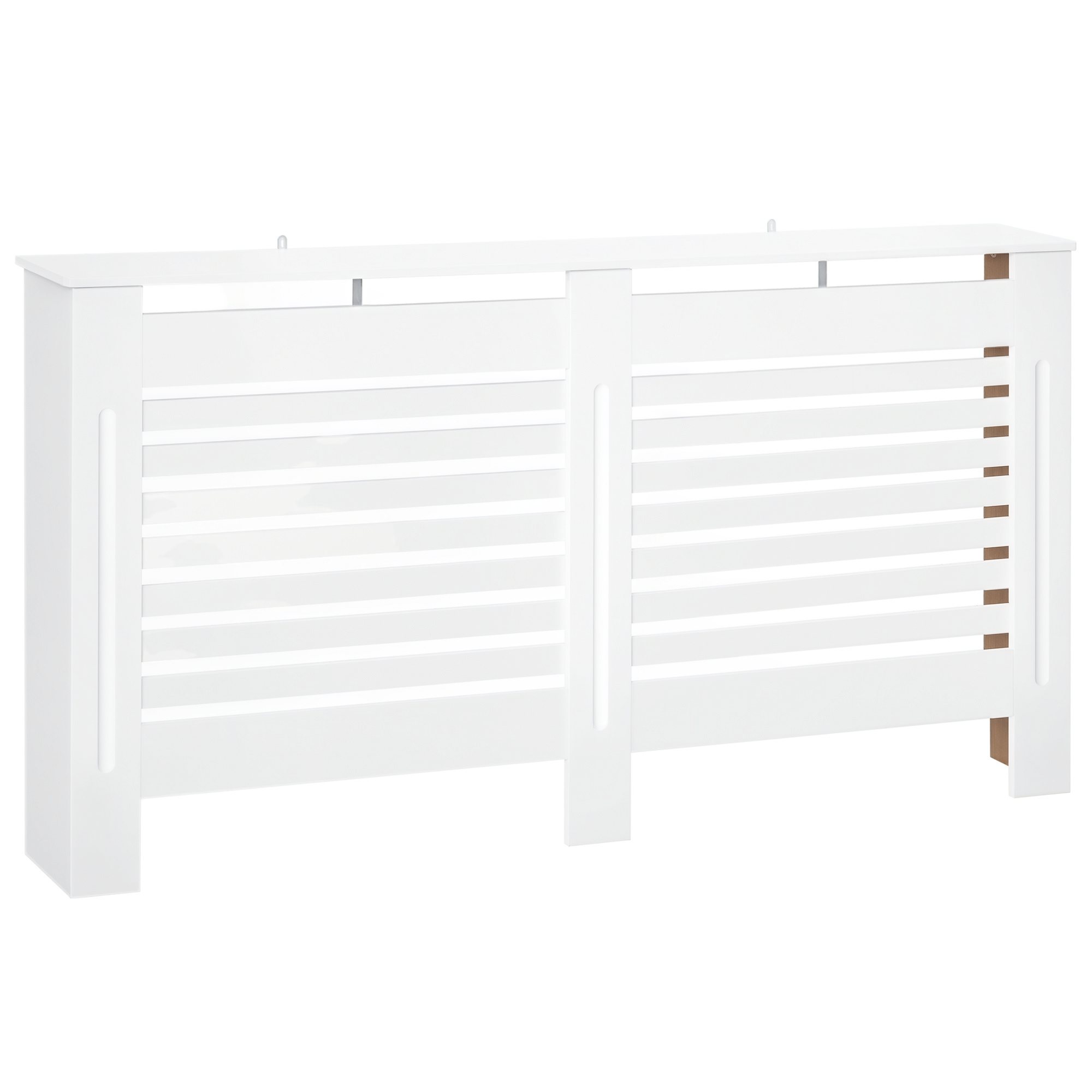 Cache-radiateur à lattes avec étagère de rangement,style moderne,en MDF ...