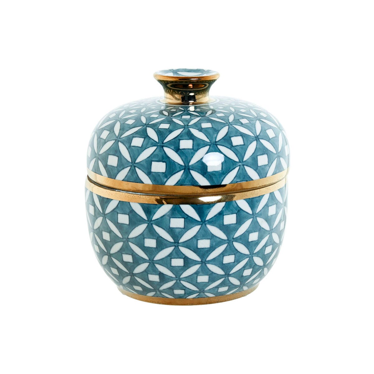 Vaso Home ESPRIT Azzurro Dorato Alluminio Porcellana 18 5 X 18 5 X 20 Vaso Home ESPRIT Azzurro Dorato Alluminio Porcellana 18 5 X 18 5 X 20