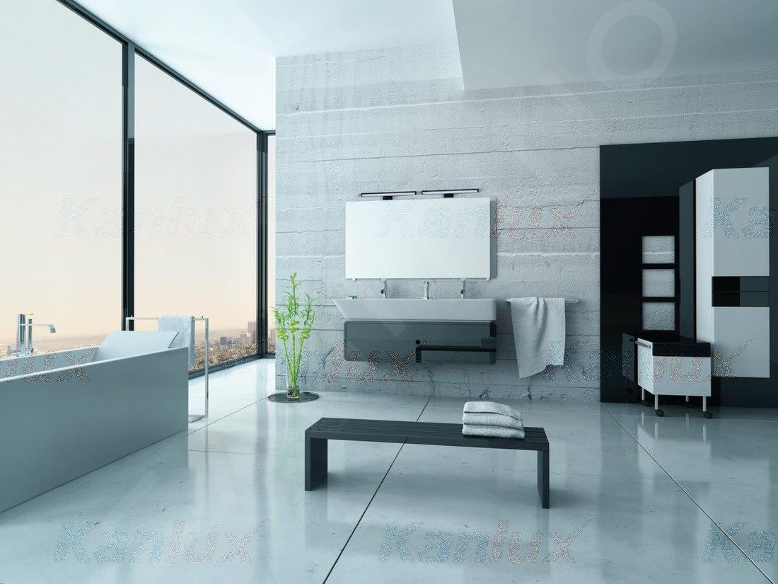 Sapho Kanlux - Luminaire LED Asten, 600x42x110 mm, 12 W, noir mat 26684 ...