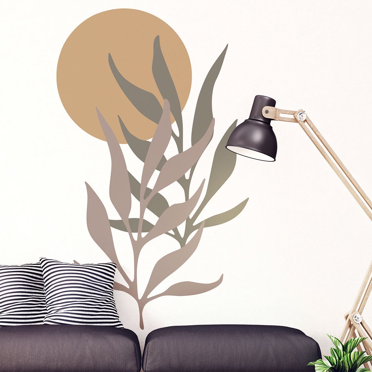 Papel pintado prepegado - sol y hojas en el desierto - adhesivo pared ...