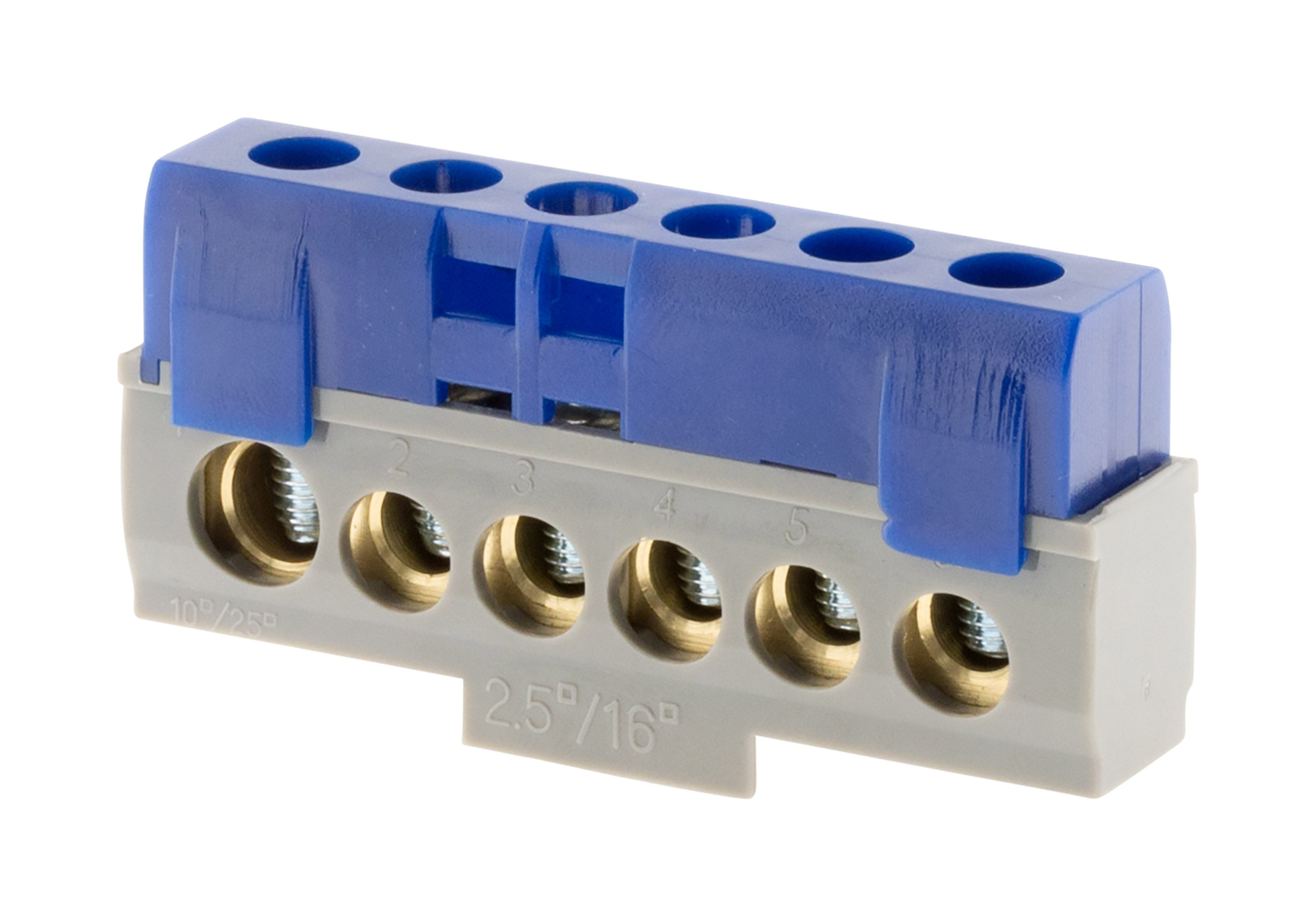 Bornier neutre 6 connexions - Bleu - Thomson | Bricoman