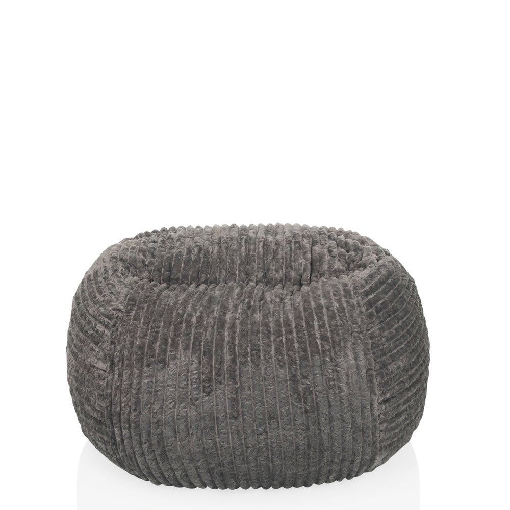 Pufa / sofa podłogowa SITZOLO R Cord Tkanina szara hjh LIVING - Leroy ...