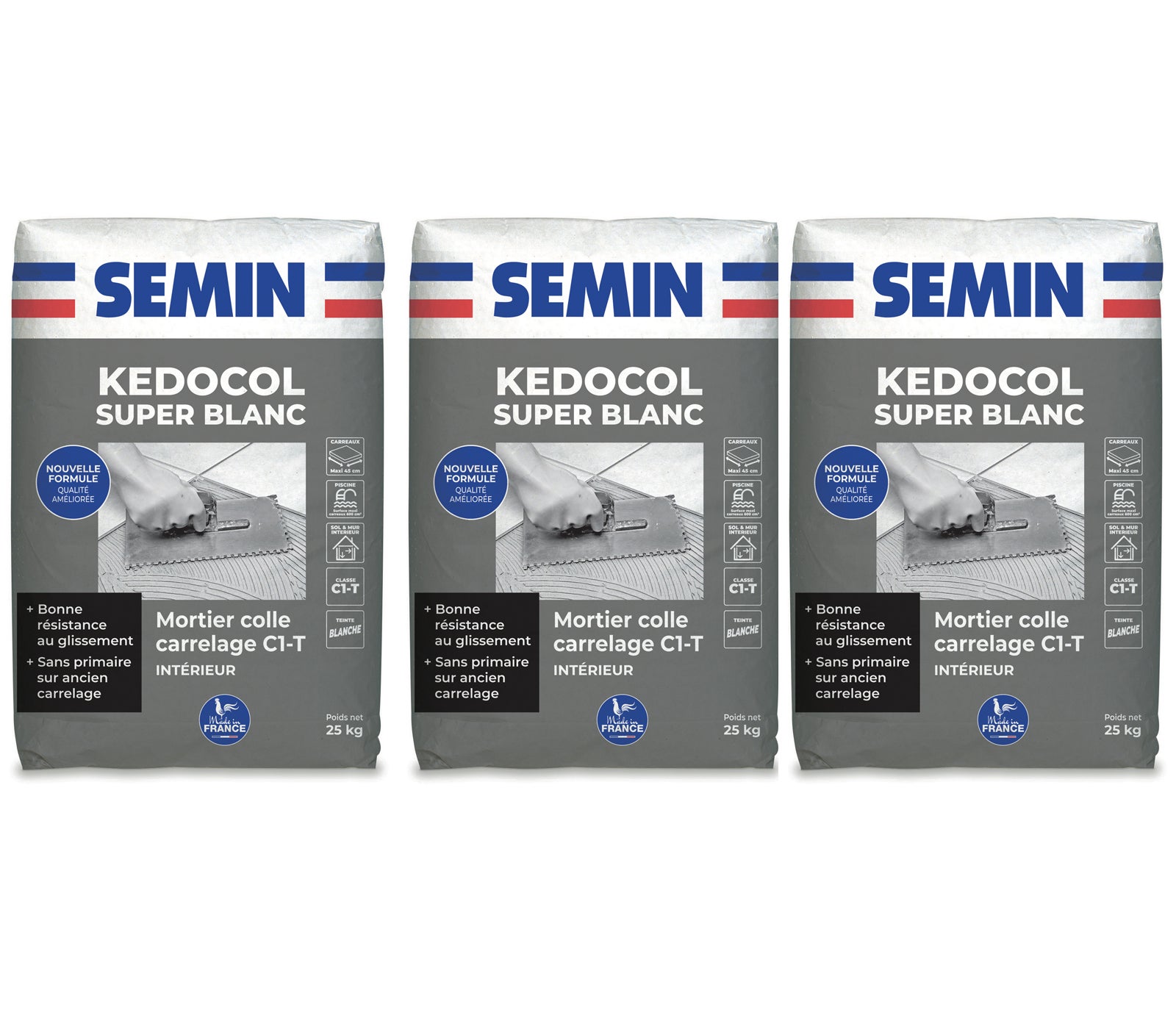 Mortier Colle pour Carrelage Kedocol Super Blanc Semin, Poudre ...