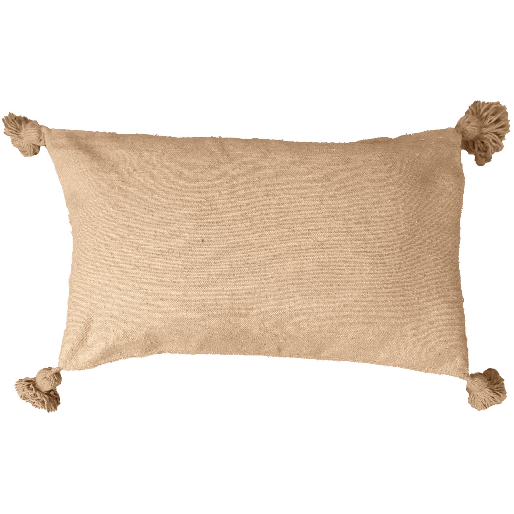 Funda de cojín de lana con borlas | Leroy Merlin