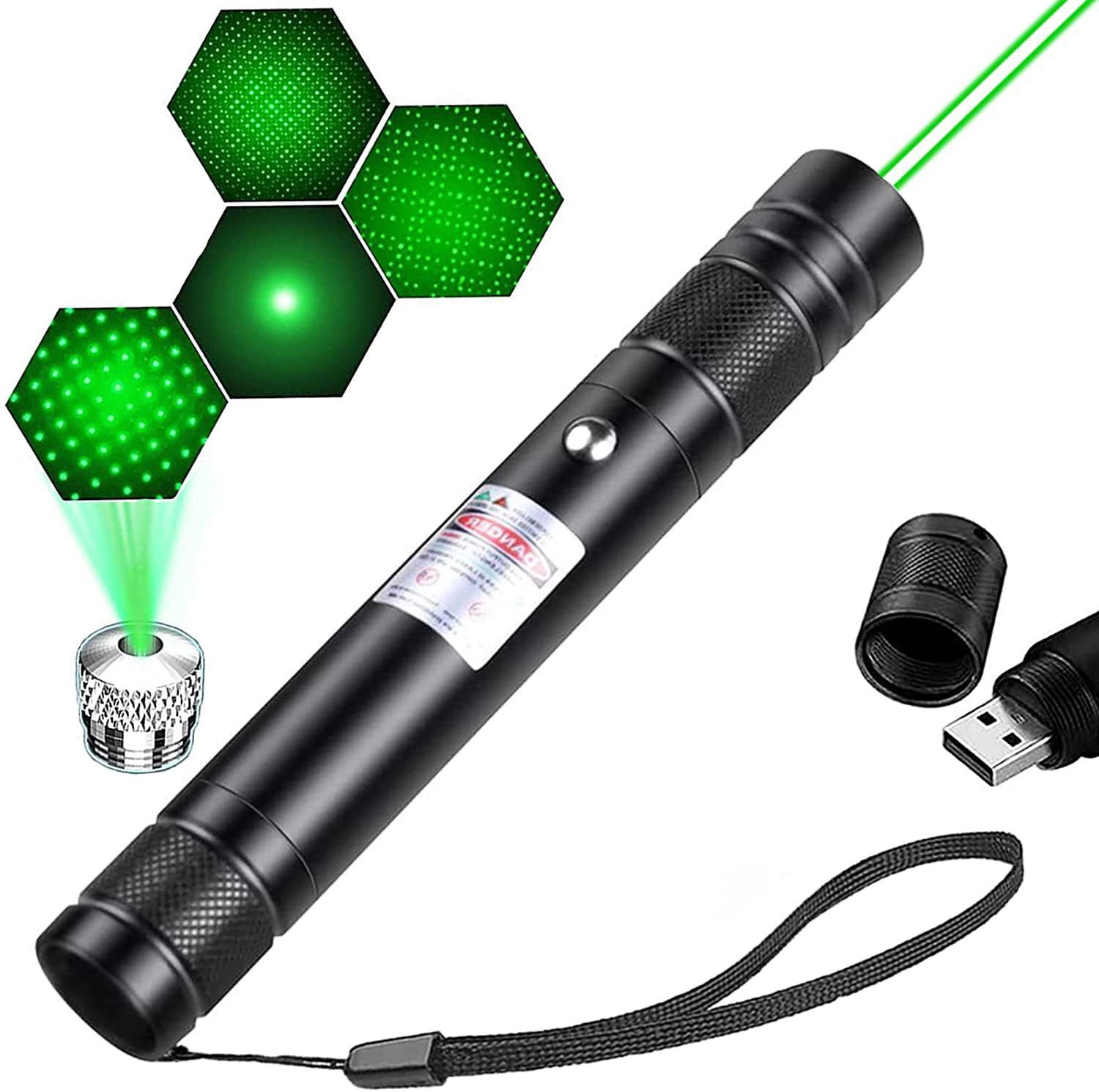 Linterna láser de cielo estrellado, bolígrafo láser USB, bolígrafo ...