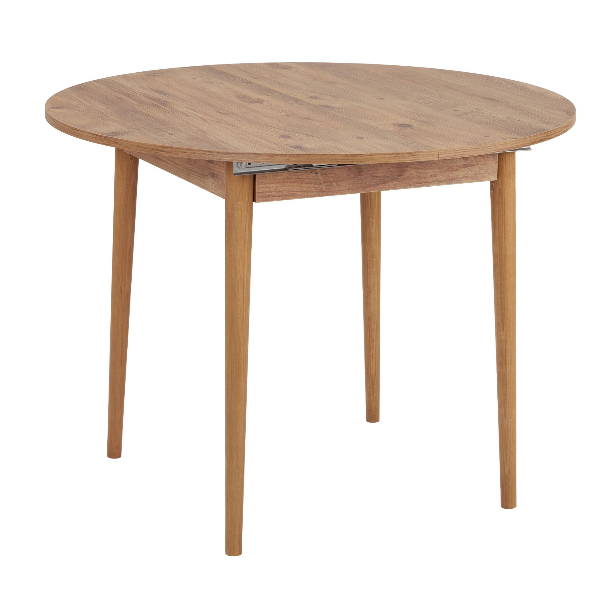 Mesa de comedor de madera extensible "Viona" 100 x 100 x 75 cm - Pino ...