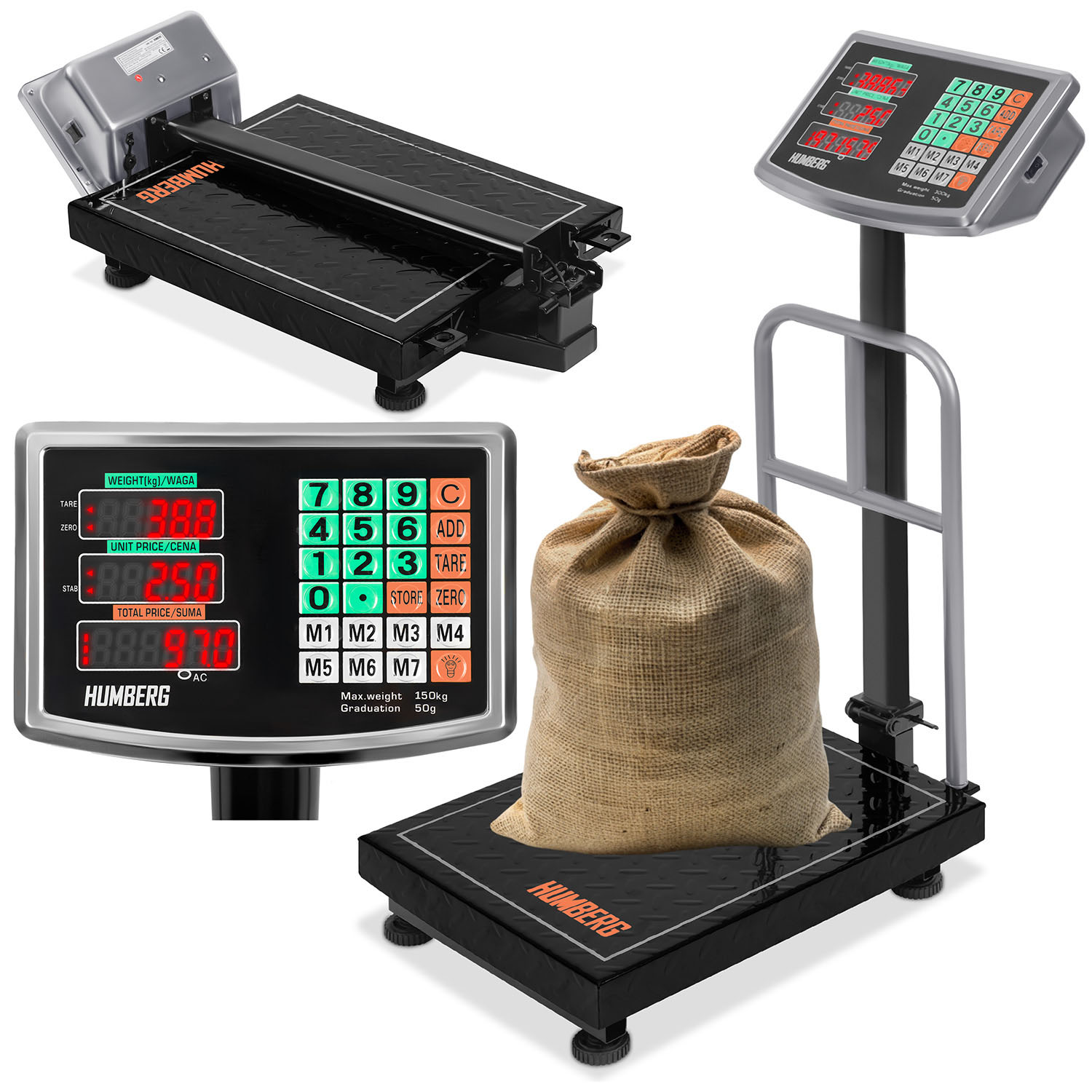 Balance Professionnelle Humberg MH-191 150 kg pour Usage Industriel ...