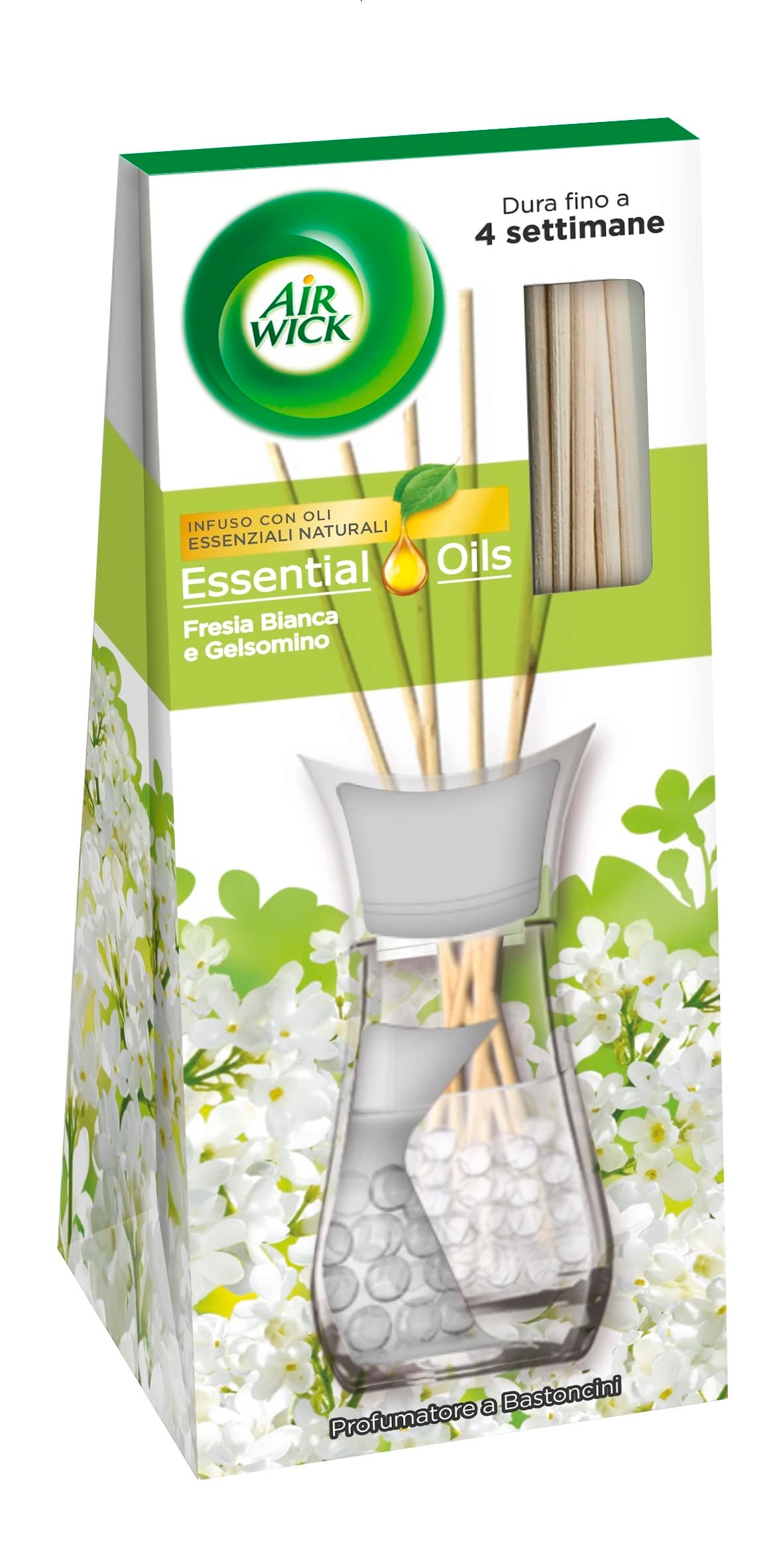 Air Wick Fresia Bianca e Gelsomino Profumatore ambiente bastoncini 25 ...