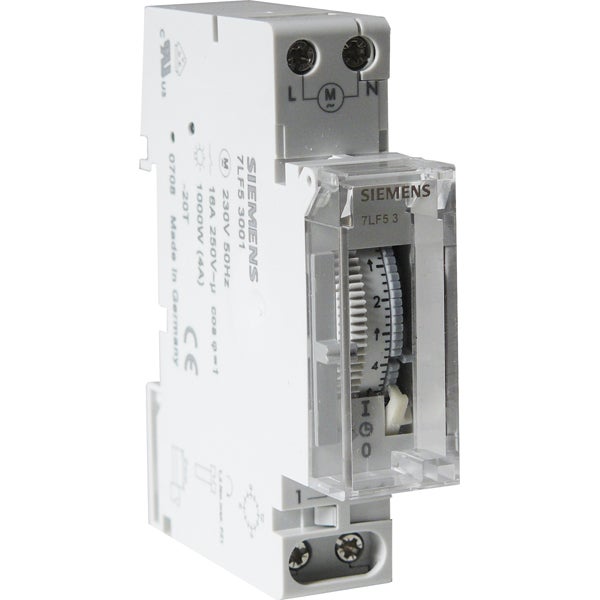 Programmateur horaire synchrone 1 module 16A-SIEMENS | Leroy Merlin